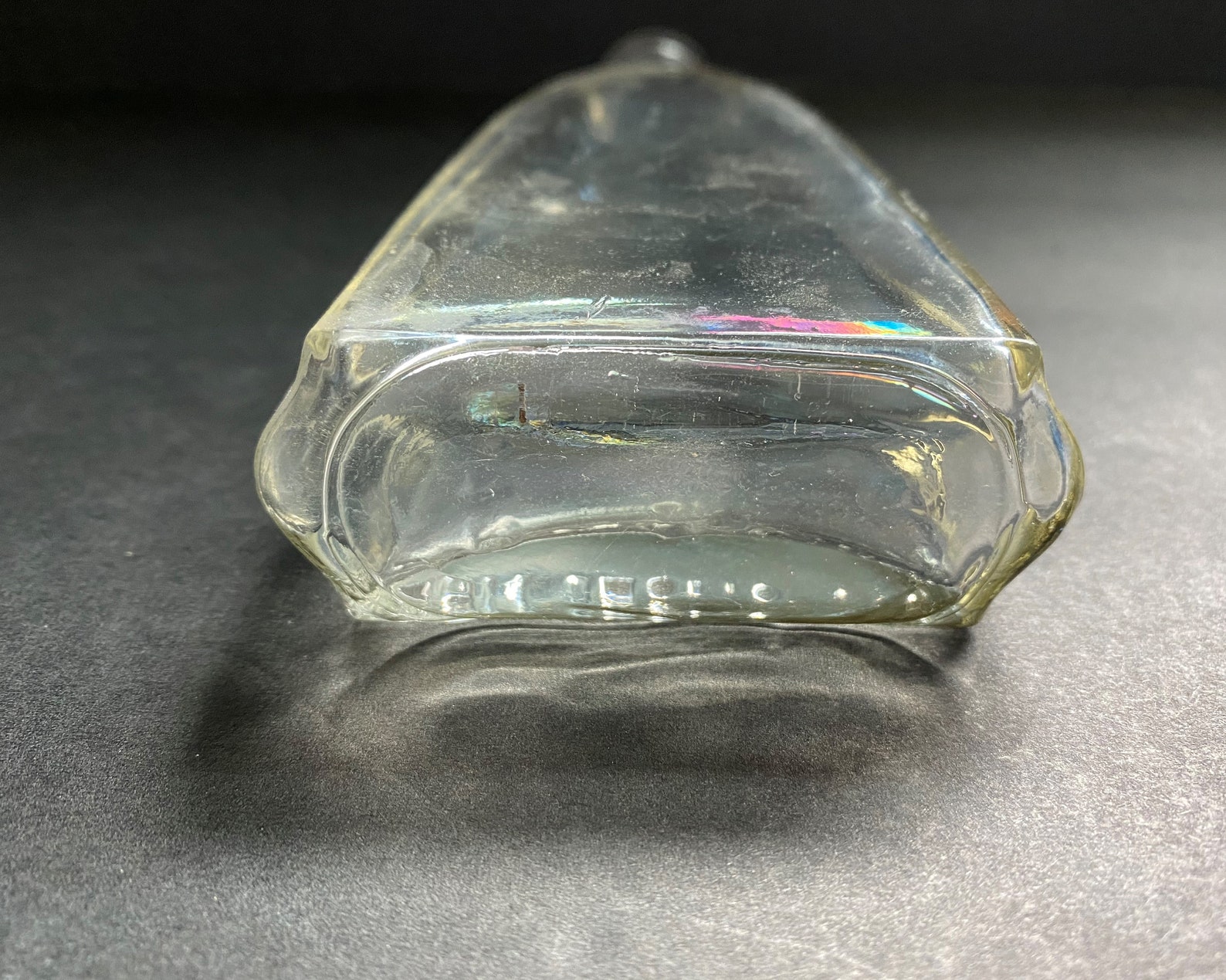 Antique Triangle Shape Bottle 3 1/2 Oz Clear Glass Bottle | Etsy