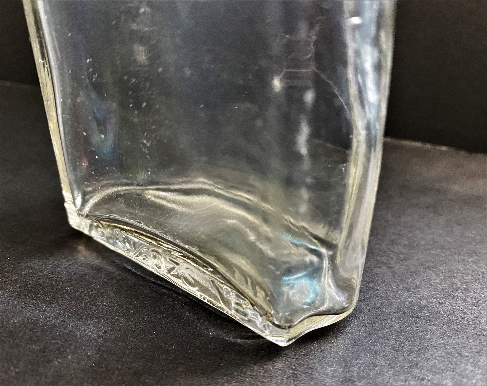 Antique Triangle Shape Bottle 3 1/2 Oz Clear Glass Bottle | Etsy