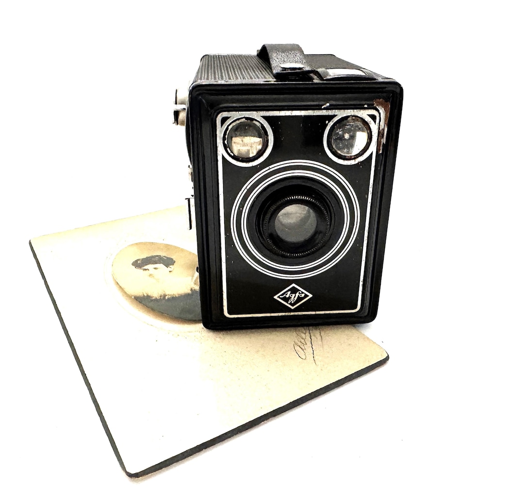 Vintage Agfa Box 45 Camera With Top Handle, Steel Body and a Black ...
