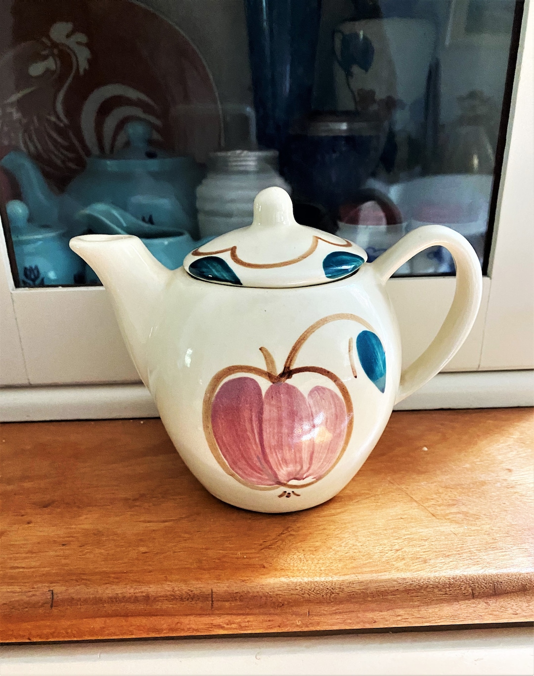 Vintage Teapot Apple and Pear Purinton Pottery Teapot Fruit Pattern ...