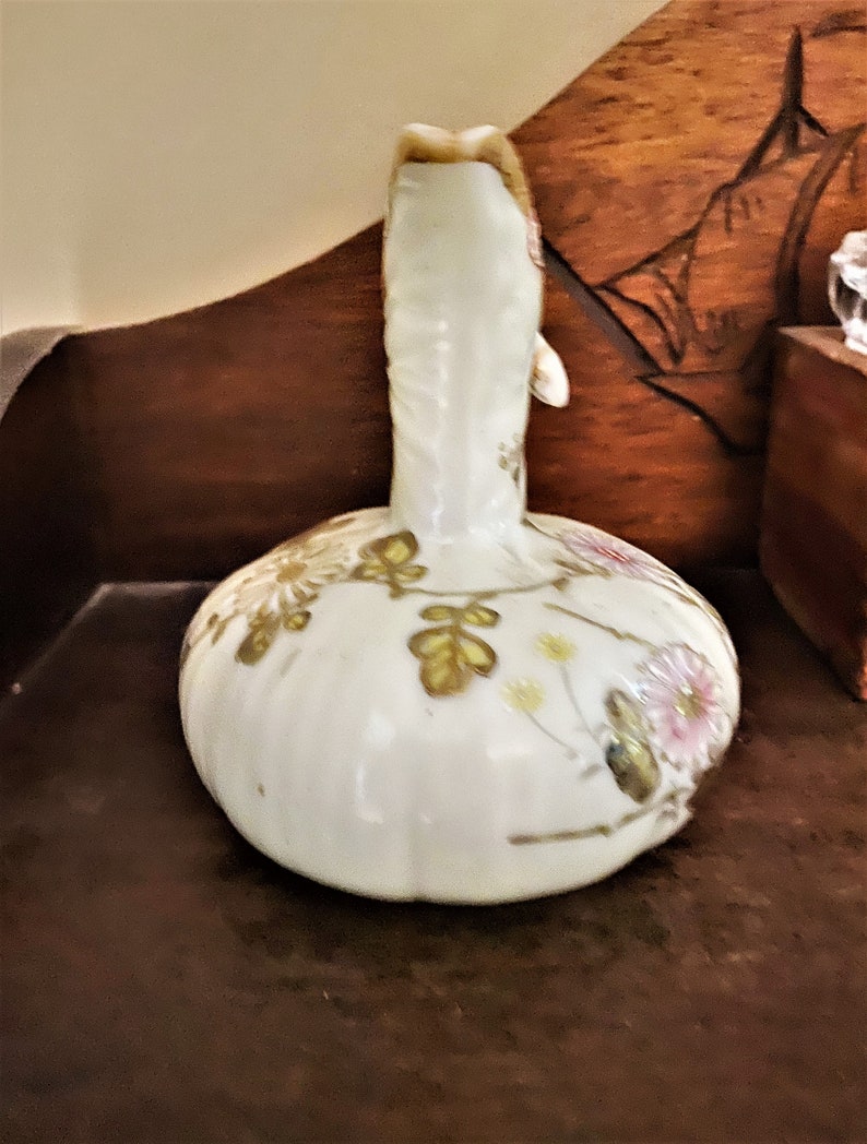 Vintage Small Porcelain Pitcher With Raised Floral Design and - Etsy