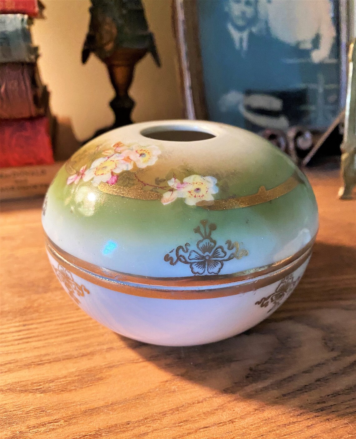 Antique Porcelain Hair Receiver Beautiful White Porcelain With - Etsy