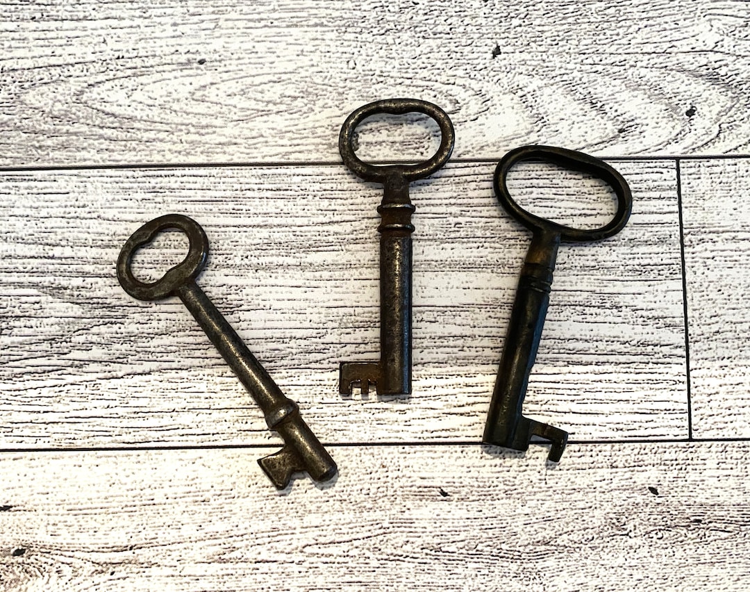 Antique Lever Lock Skeleton Keys 3 Skeleton Keys Various Size Keys 2 ...