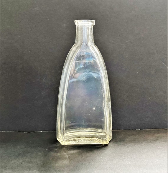 Antique Triangle Shape Bottle 3 1/2 Oz Clear Glass Bottle | Etsy