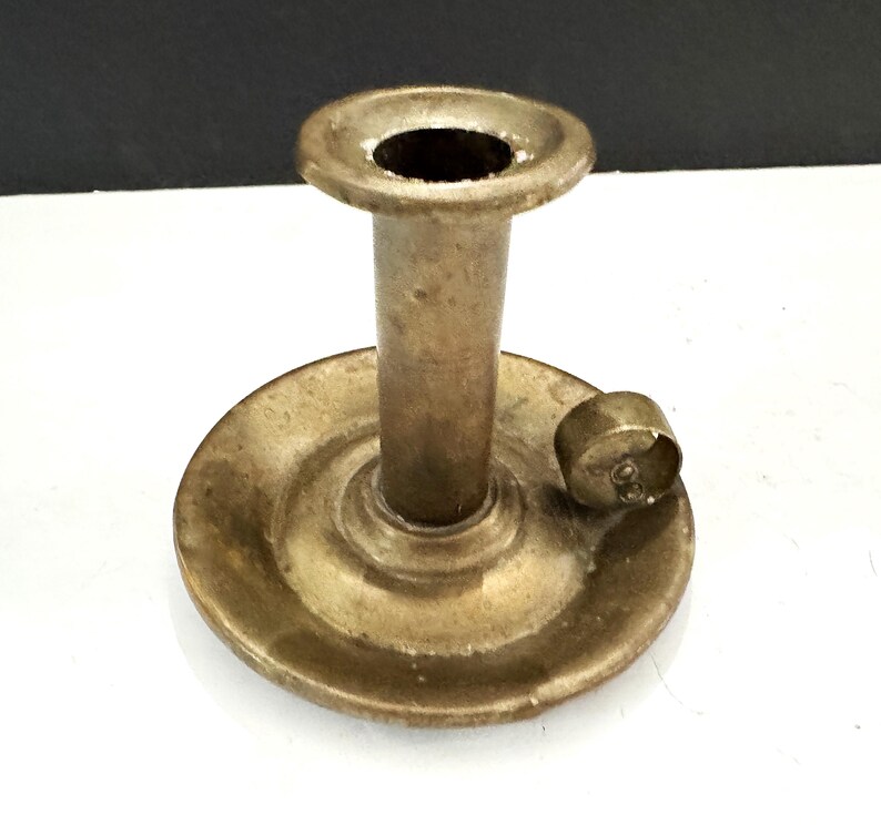 Antique Brass Chamberstick Push up Candle Holder With Finger Holder - Etsy