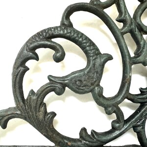 Vintage Cast Iron Brackets Pair Rustic Shelf Brackets in Unique Flowing ...