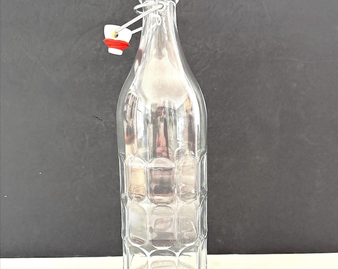 Vintage Bormioli Rocco Moresca Swing Top Stopper Clear Glass Bottle ...
