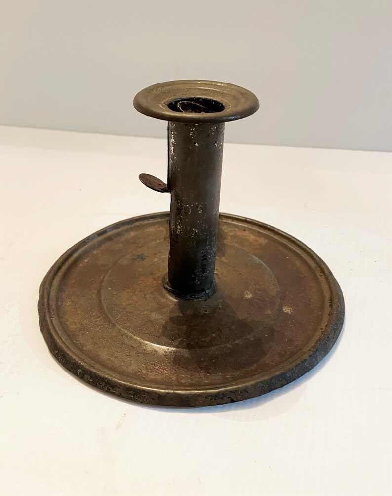Antique Candlestick Holder Hogscraper Chamber Candlestick With - Etsy