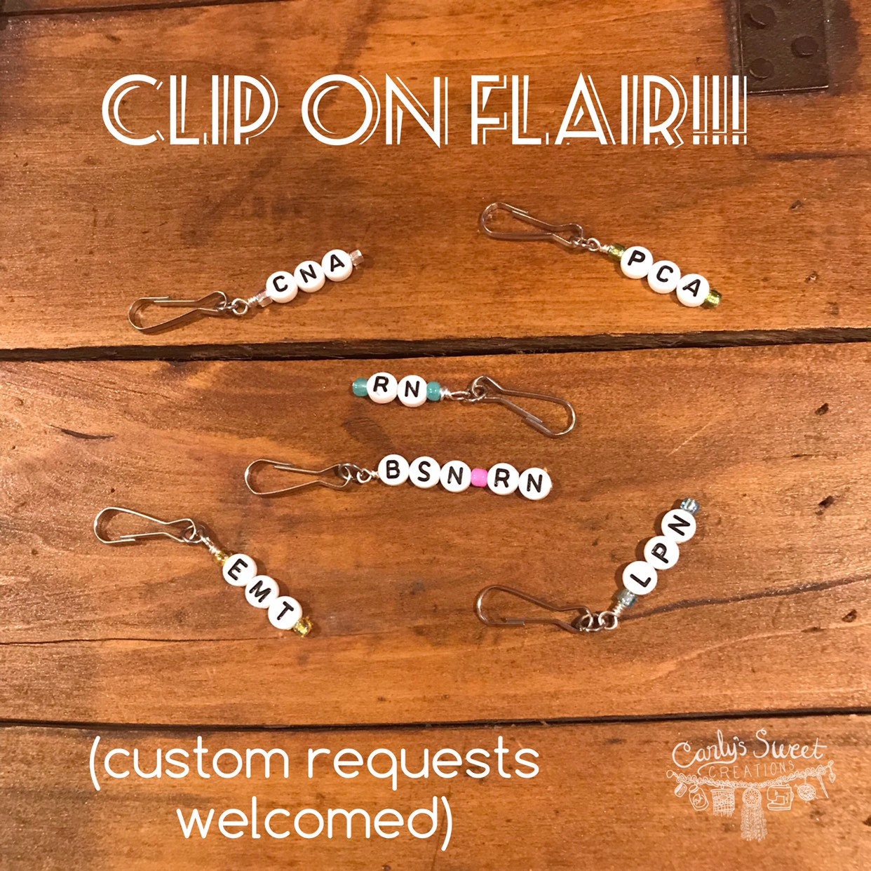 Clip on Badge Flair Clip on Badge Title Custom Badge - Etsy