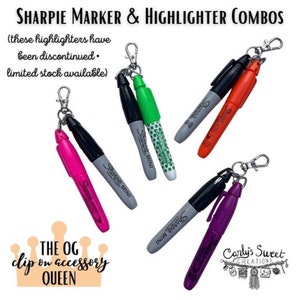 Mini Sharpie Badge Clip - Nurse Jewelry - Marker and Highlighter ...