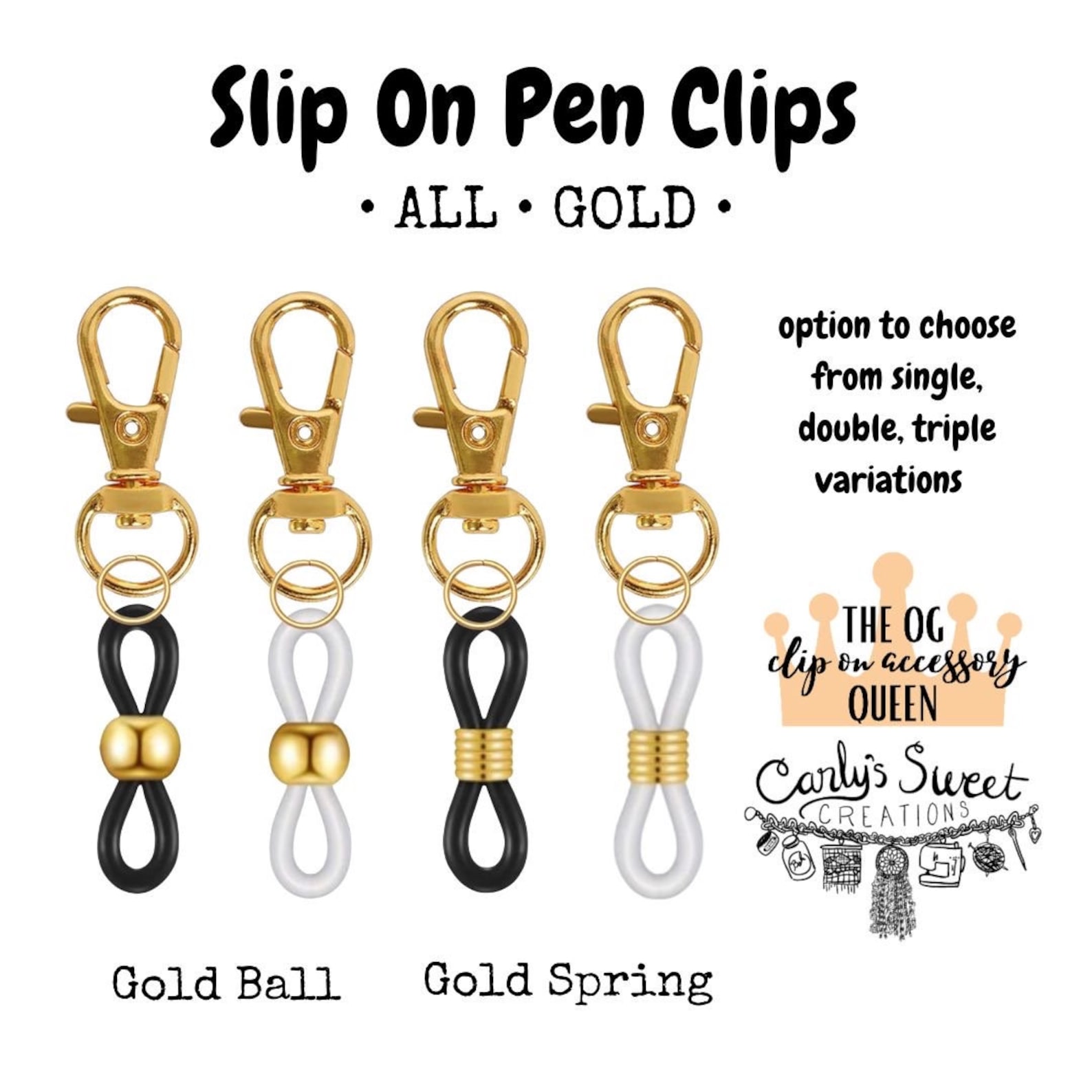 Slip on Pen Clips Clip on Pen Clip on Accessories Badge Clip Pen Holder ...