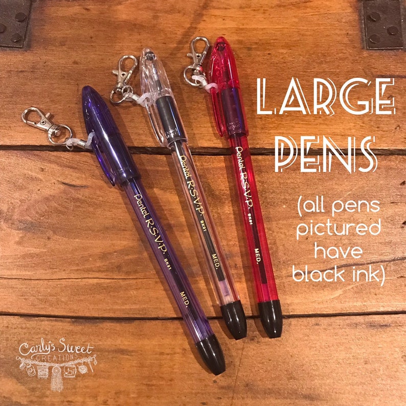 Mini & Regular Clip on RSVP Colorful Pens Badge Clip - Etsy
