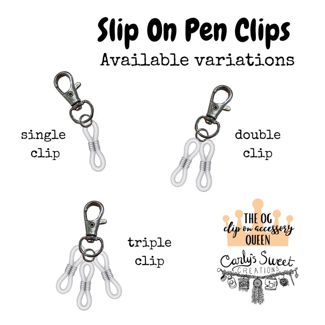 Slip on Pen Clips Clip on Pen Clip on Accessories Badge - Etsy