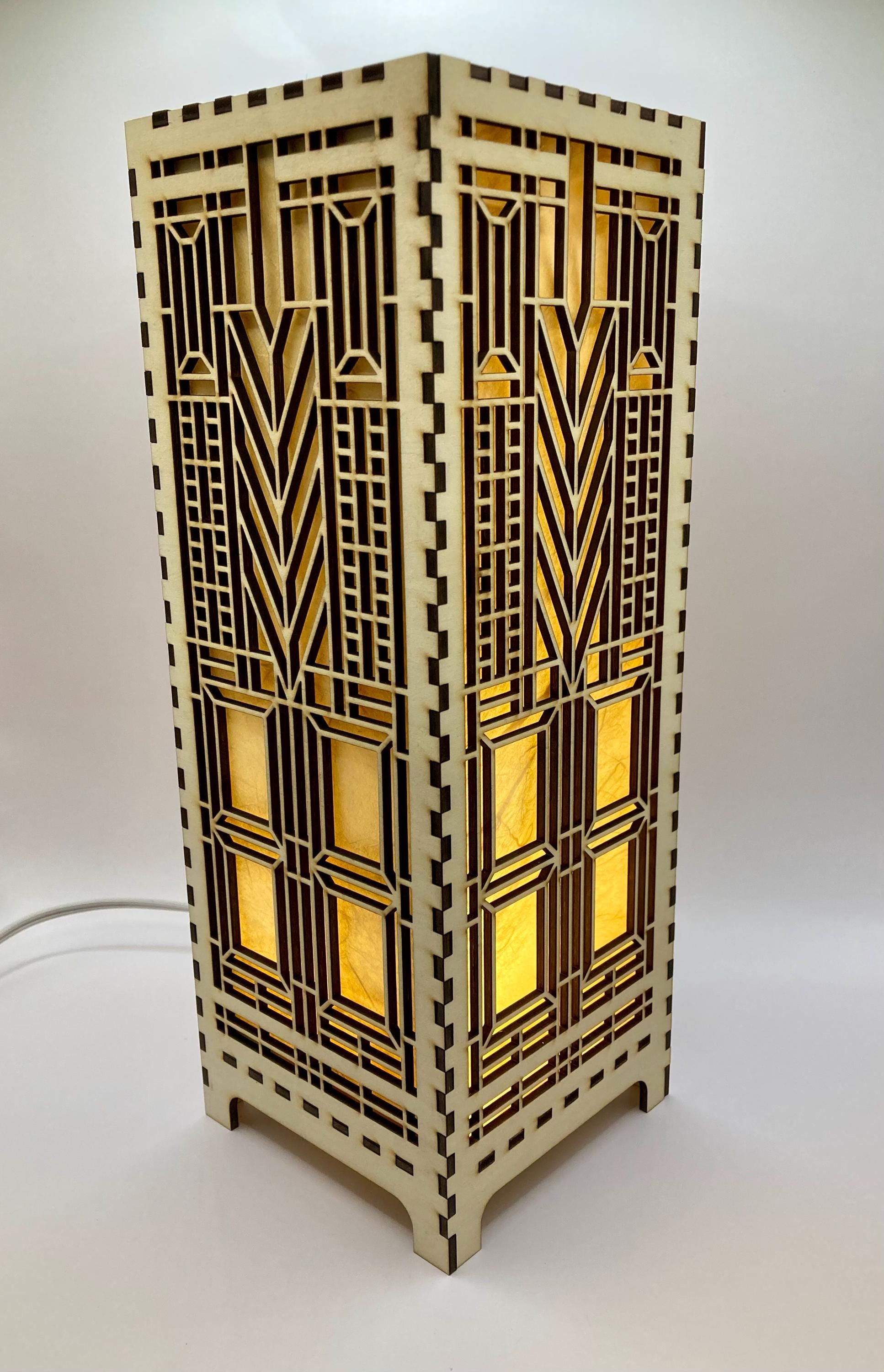 Frank Lloyd Wright Inspired 11 Inch Lamp's SVG File. Elevate Your Home ...