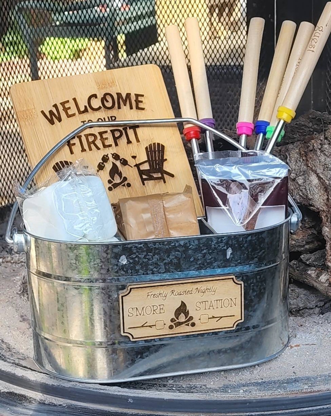 Personalized S'more Caddy | Caddy Kit | S'more Kit | S'more Sticks ...