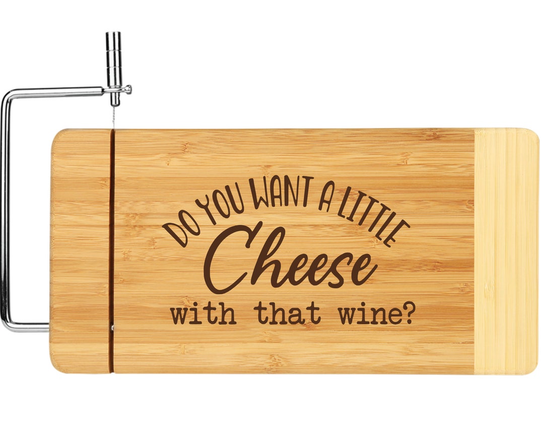 Custom Cheese Cutting Board With Metal Cheese Cutter 12" X 6" Wedding ...
