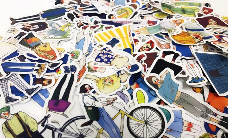 Sale281pcs Girl Single Sticker SetScrapbook Sticker | Etsy