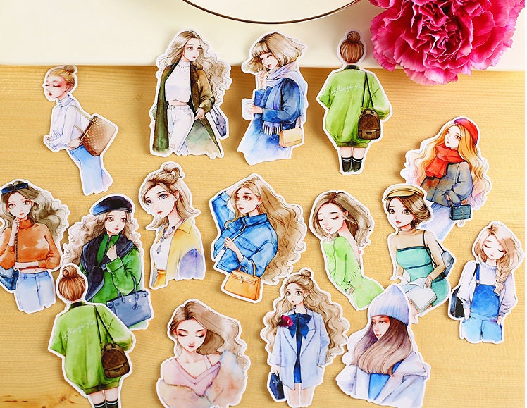 15pcs Scrapbook Sticker filofax Stickersplanner - Etsy