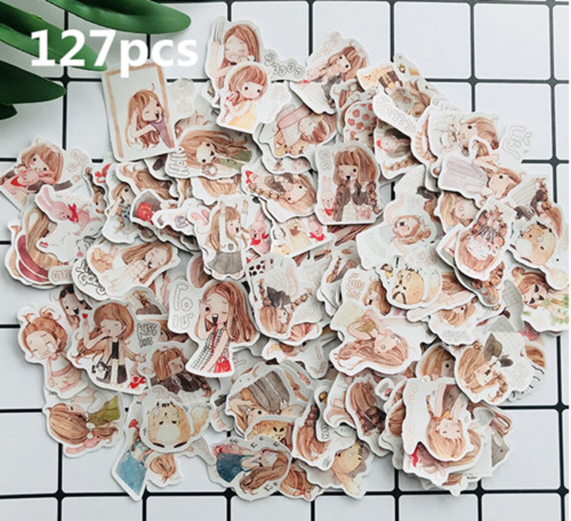 127pcs Girls Scrapbook Sticker filofax Stickersplanner | Etsy