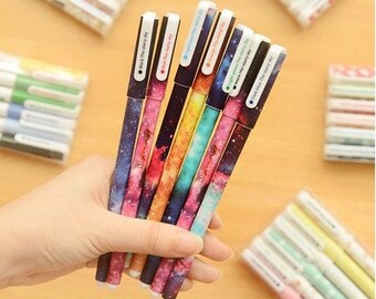 Set of 12 color gel pens for DIY scrapbook painting drawing