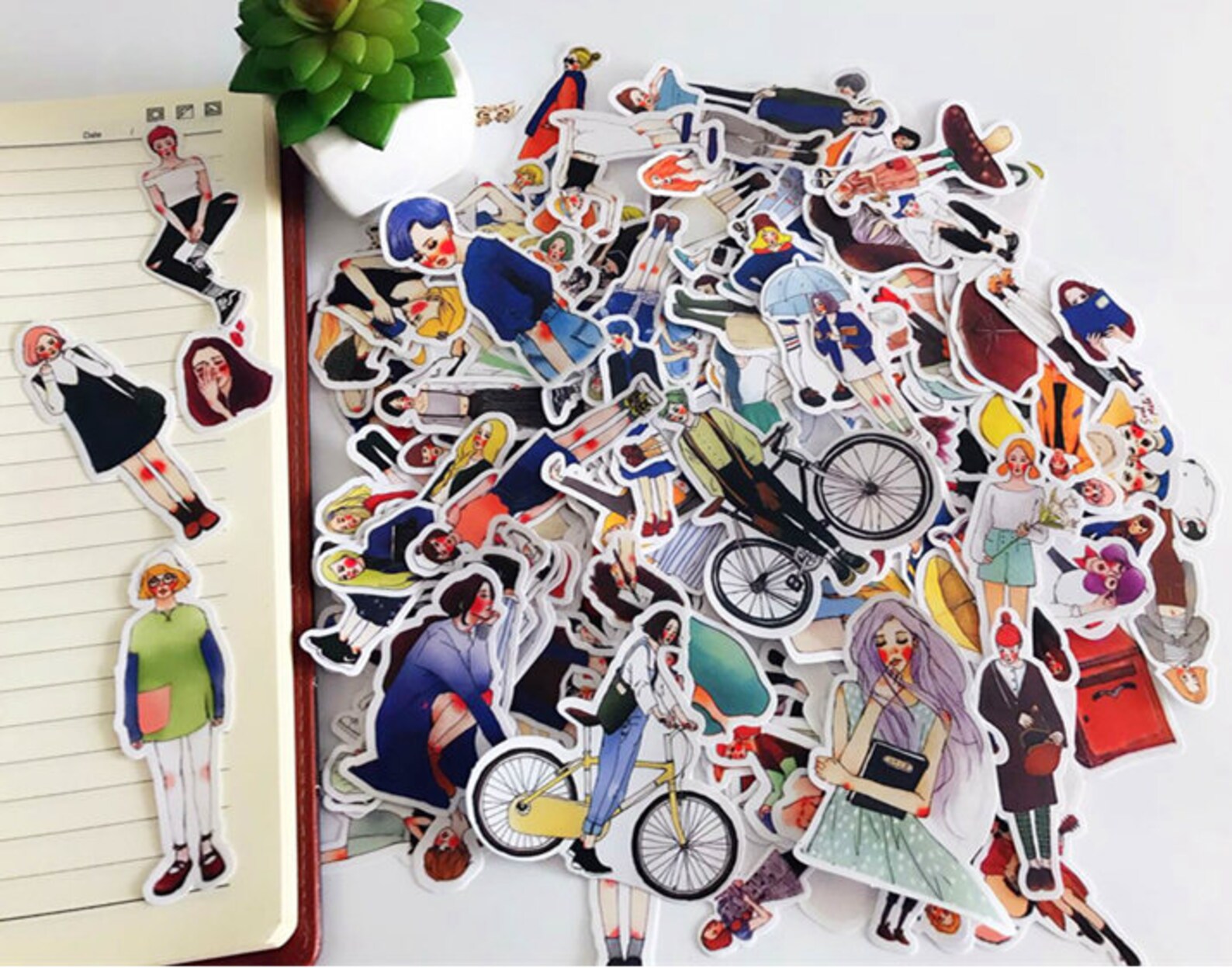 Sale281pcs Girl Single Sticker SetScrapbook Sticker | Etsy