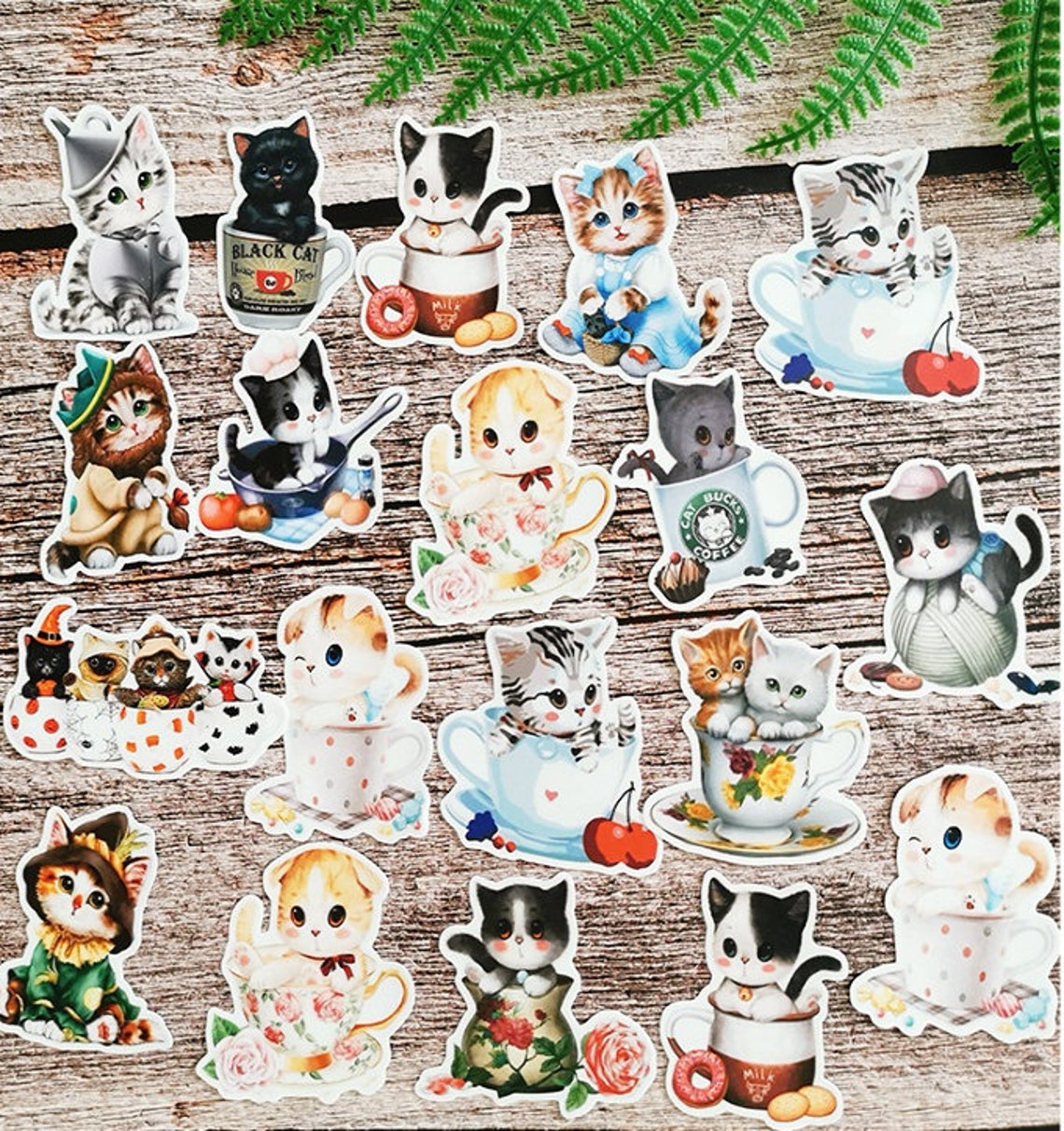 20pcs Cute Kitty Scrapbook Sticker filofax Stickersplanner | Etsy