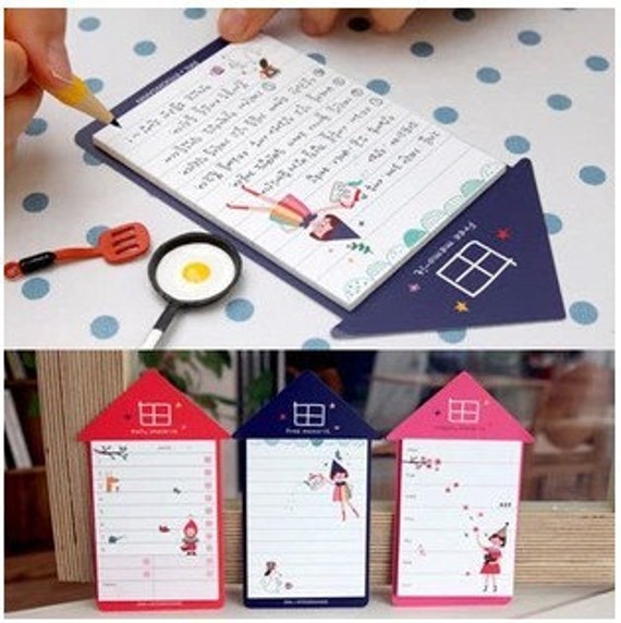 Items similar to Cute house sticky notes, To-do List memo Stickers Post ...