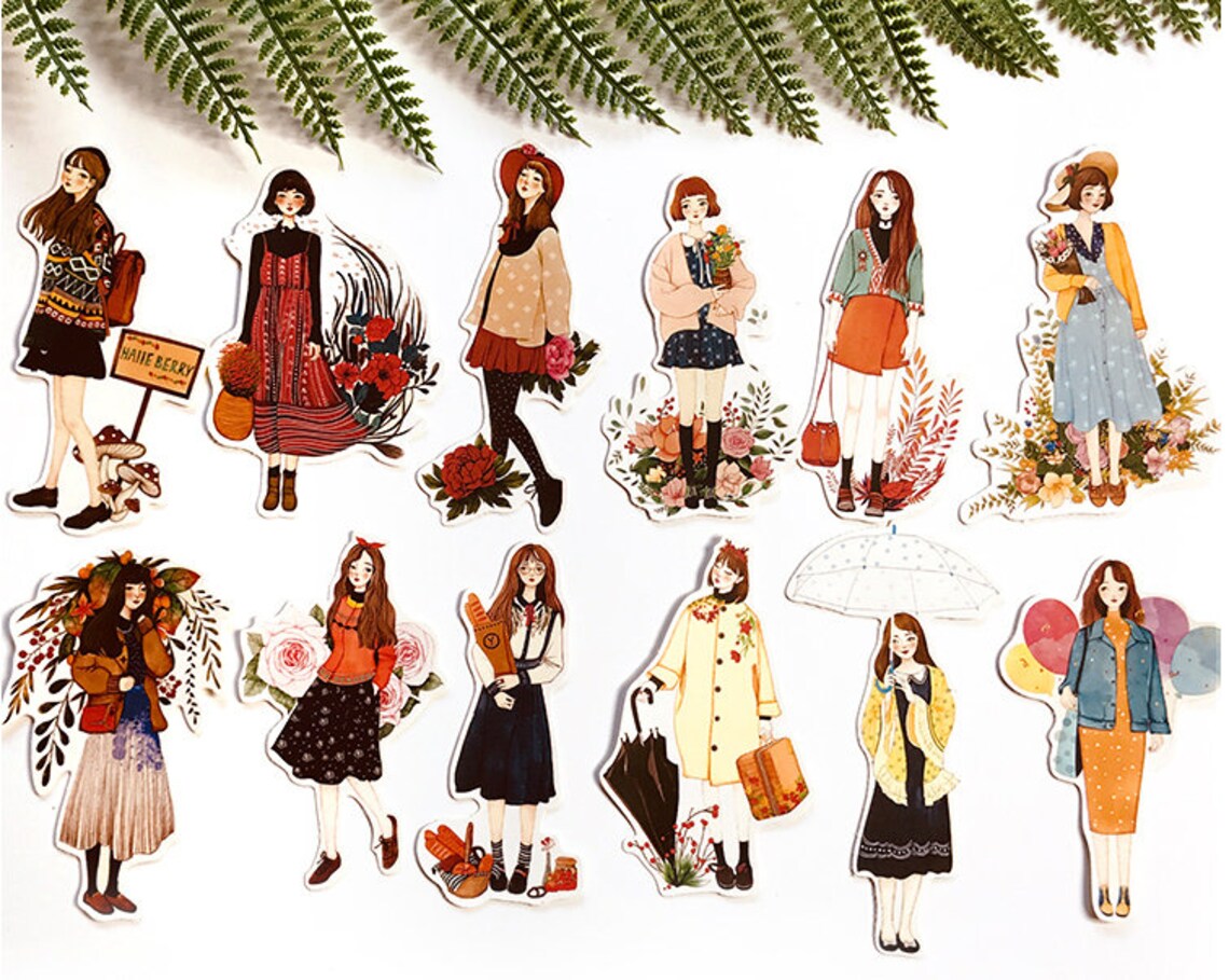 12pcs Scrapbook Sticker bullet Journal Stickersfilofax - Etsy