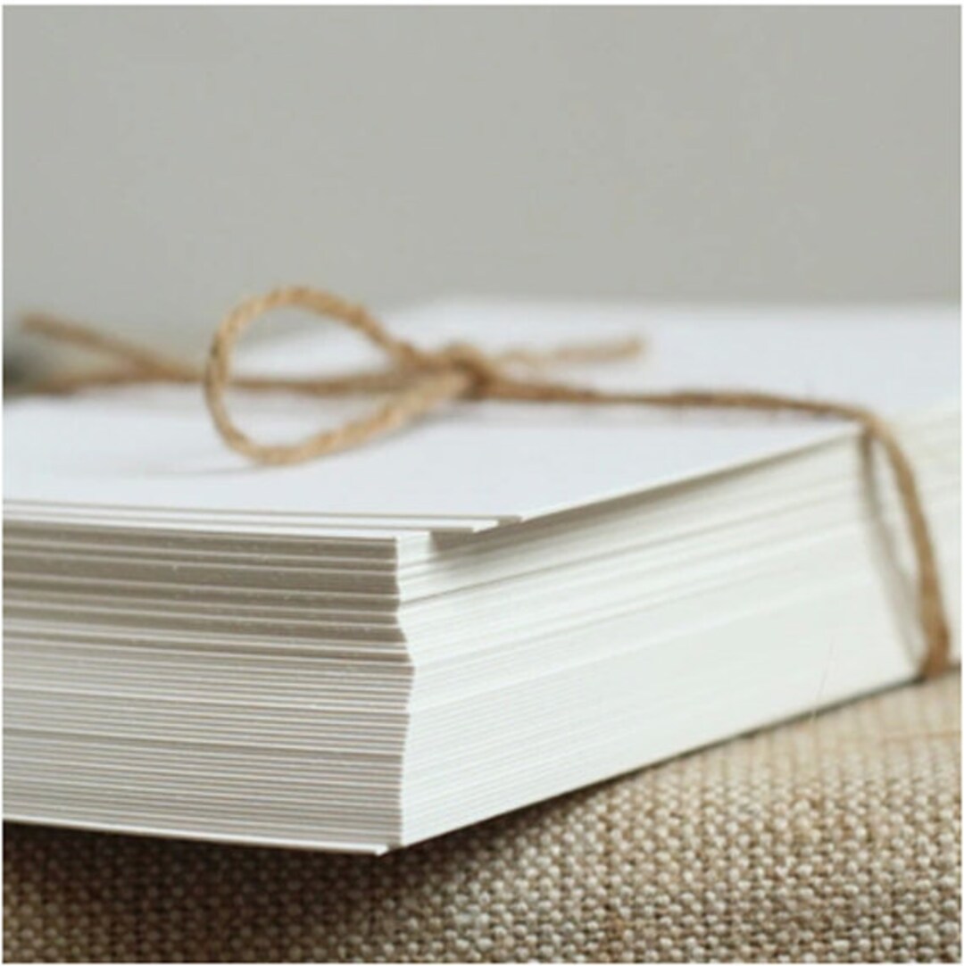 50 Sheets 15x10cm Blank White Paper Cardschipboard for DIY - Etsy