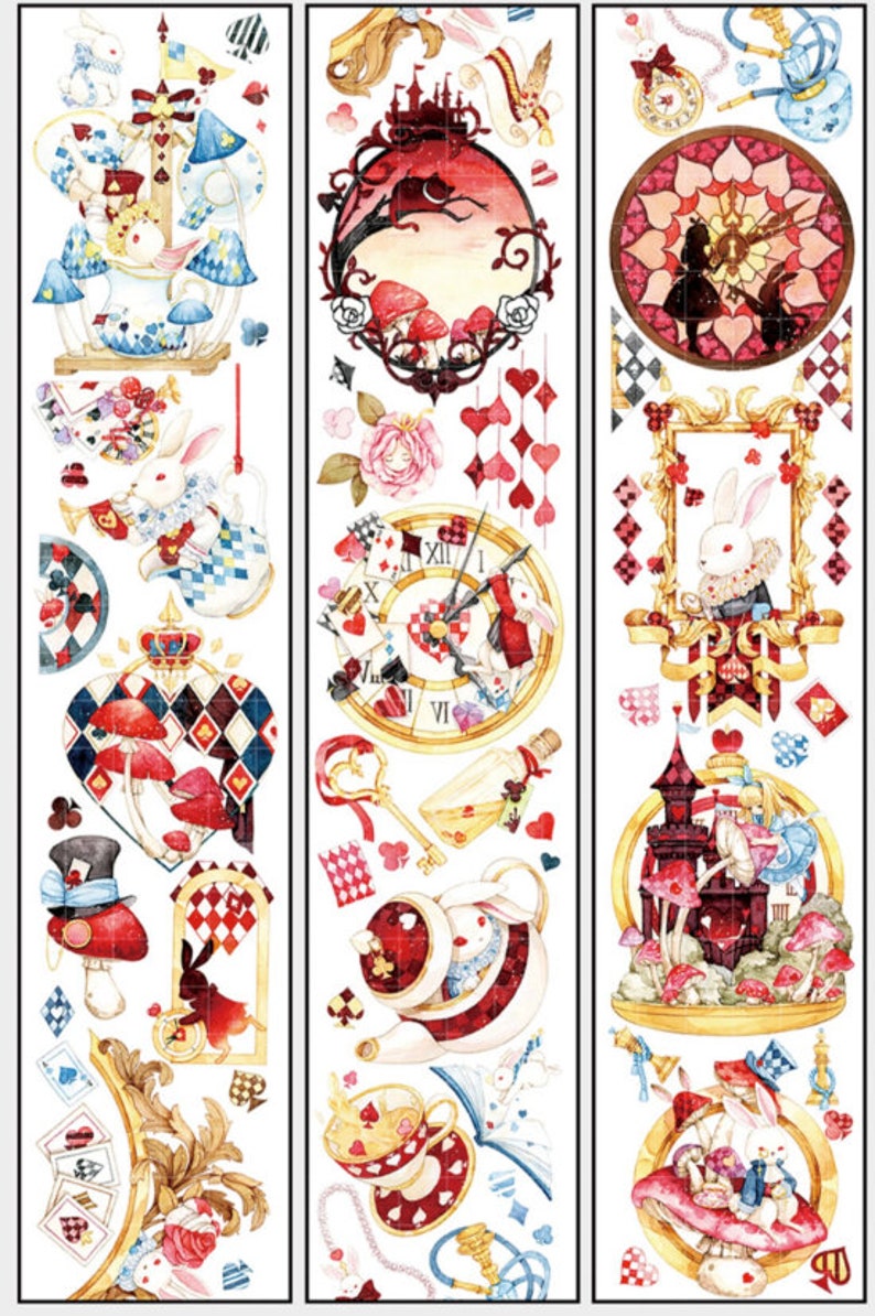 Alice's Rabbit PET Tape With Release Paper- Junk Journal PET Tape -deco ...