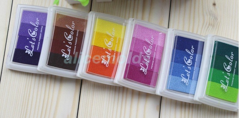 1pc Graduated Colors Stamp Ink Pad 7.5x 5.2cm6 Styles to - Etsy