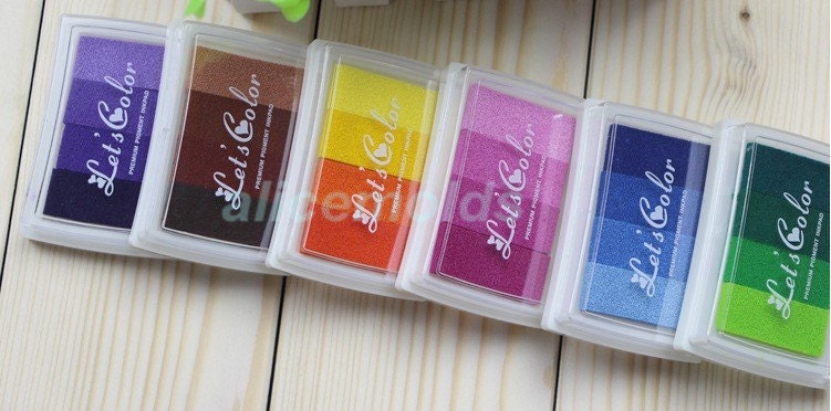 1pc Graduated Colors Stamp Ink Pad 7.5x 5.2cm6 Styles to - Etsy