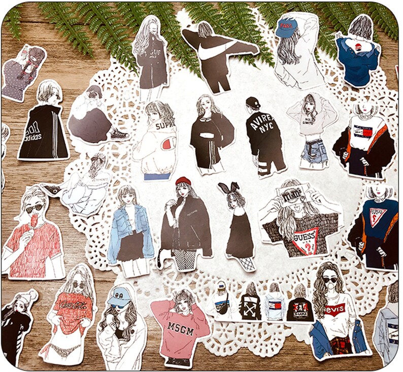 Fashion Girls Scrapbook Sticker filofax Stickersplanner - Etsy