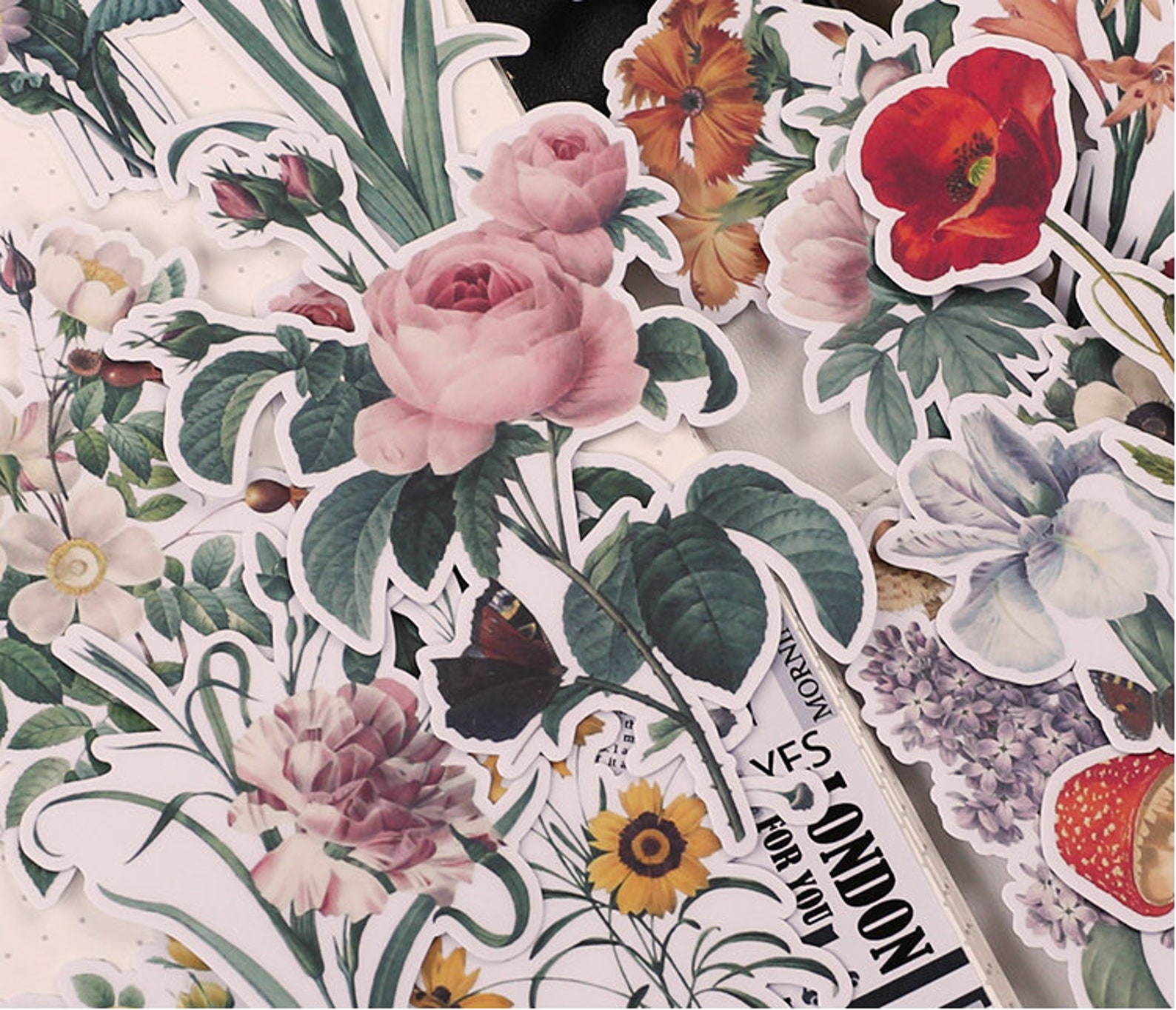 52pcs Fresh Flower Scrapbook Sticker filofax - Etsy