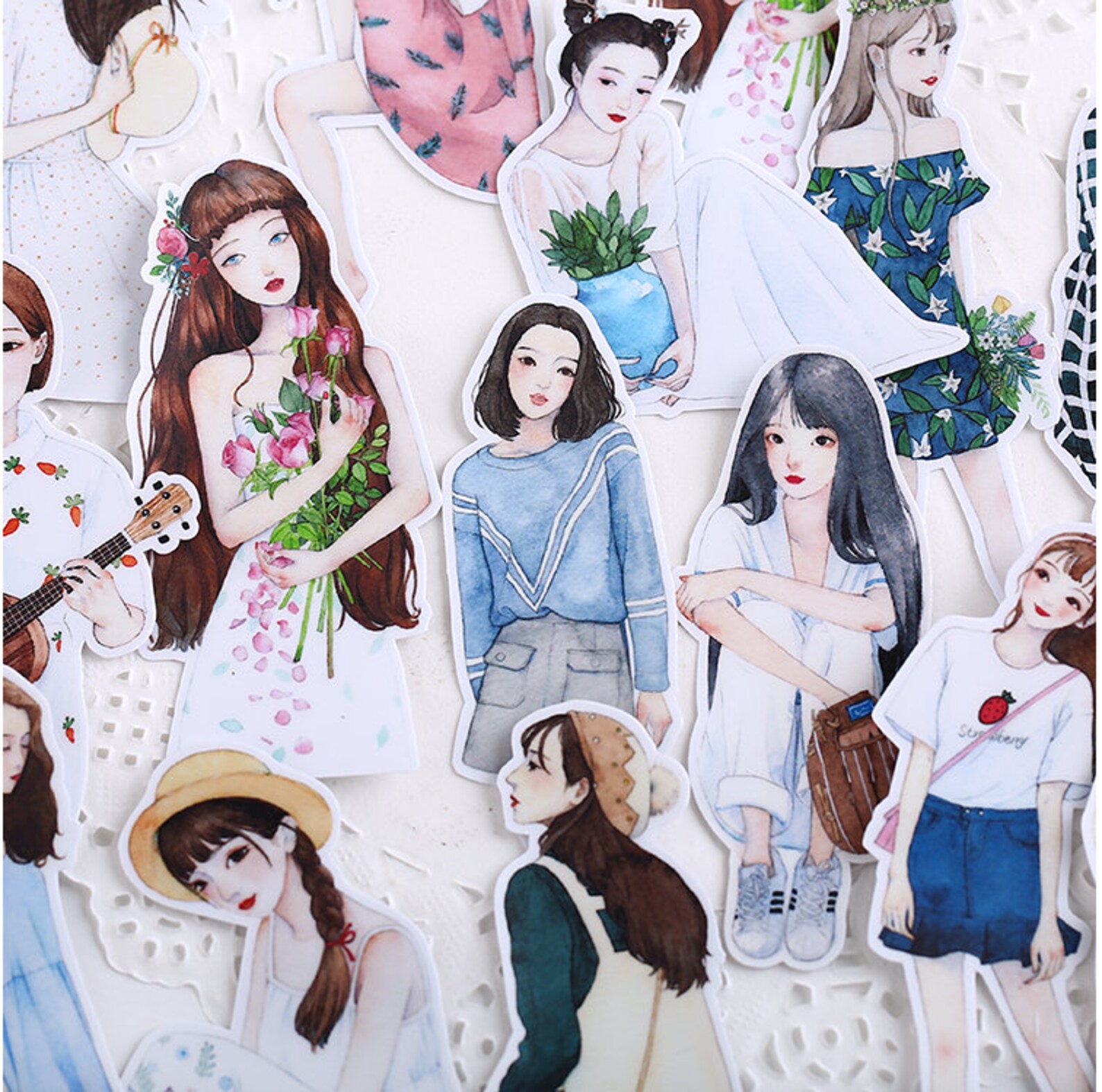 Mori Girls Scrapbook Sticker filofax Stickersplanner Stickersbeautiful ...