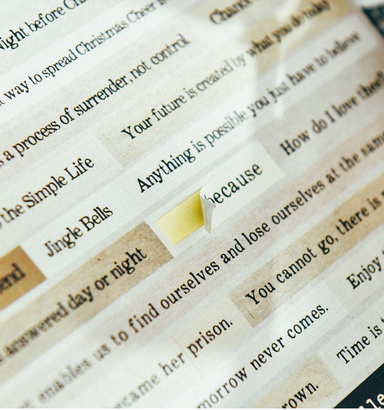 4 Sheets English Words Scrapbook Sticker filofax | Etsy