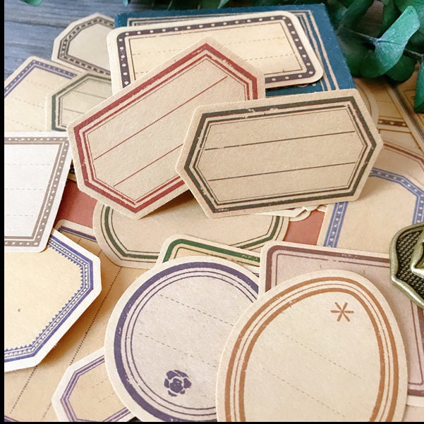 30pcs Tim Holtz Style Label Tickets Scrapbook Sticker | Etsy