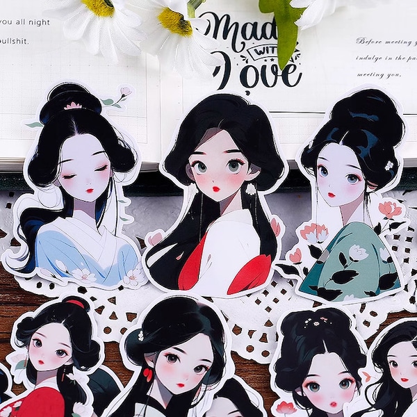 Chinese Girl Stickers - Etsy