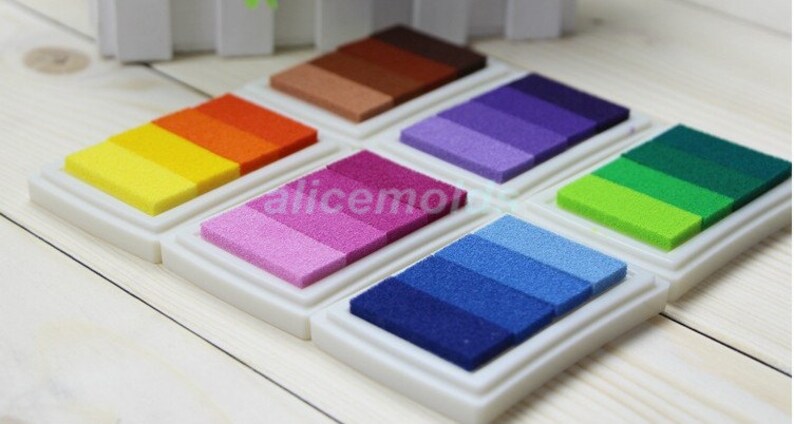 1pc Graduated Colors Stamp Ink Pad 7.5x 5.2cm6 Styles to - Etsy