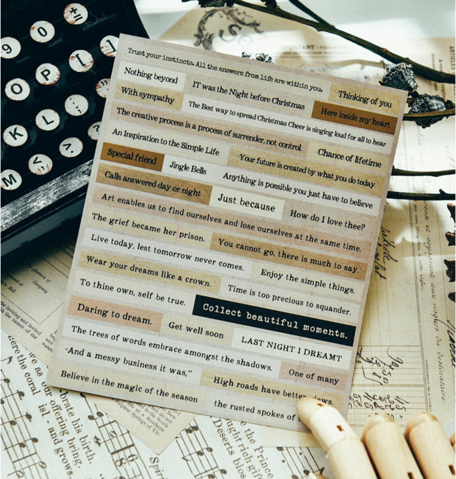 4 Sheets English Words Scrapbook Sticker filofax - Etsy