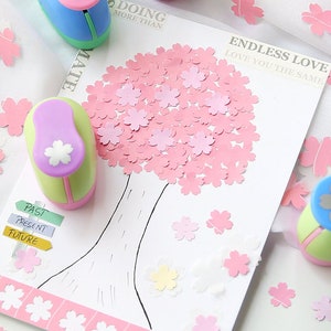 Geometric Paper Punch --flower Paper Punch Scrapbooking-- Round, Sakura ...