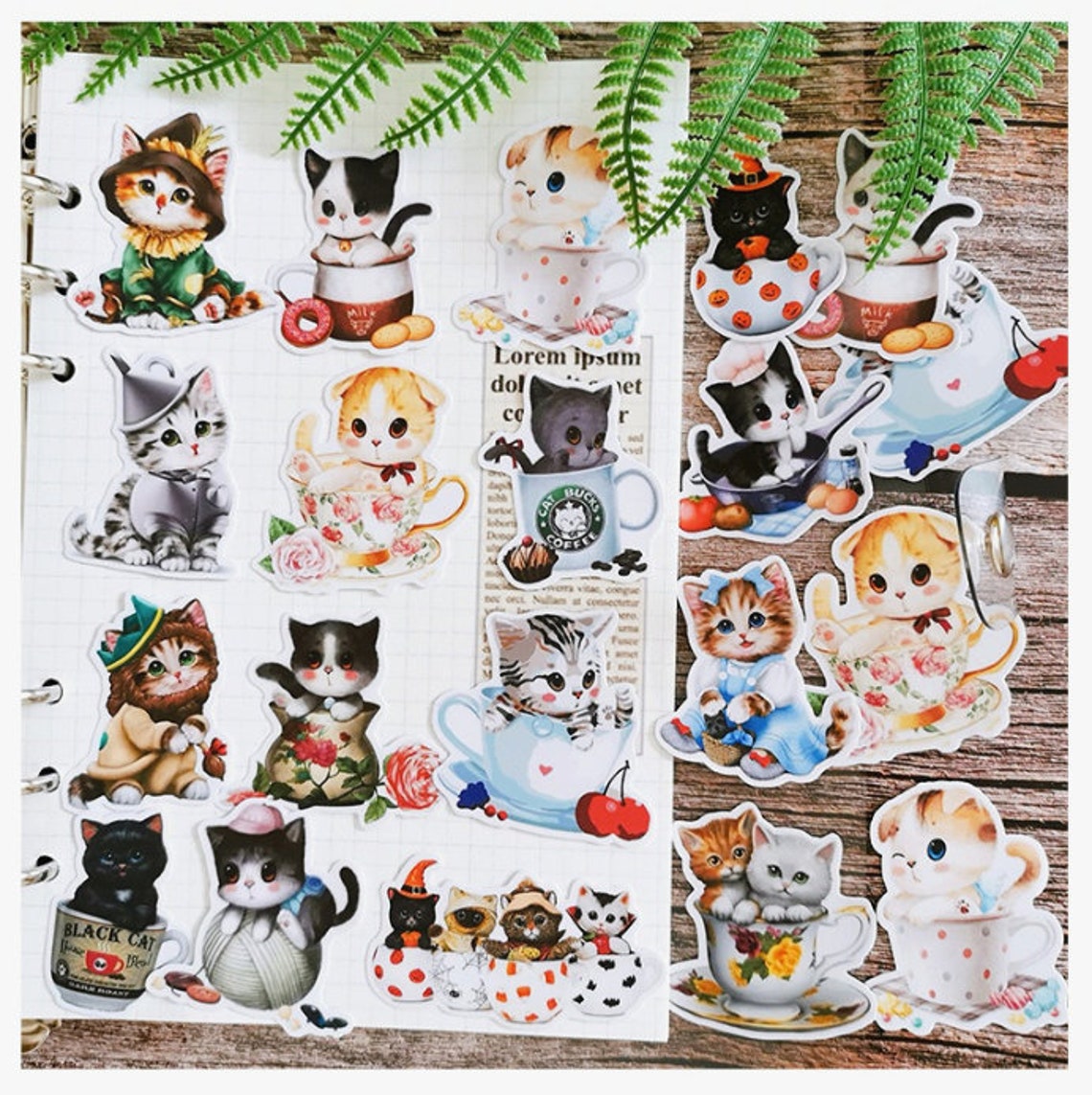 20pcs Cute Kitty Scrapbook Sticker filofax Stickersplanner | Etsy