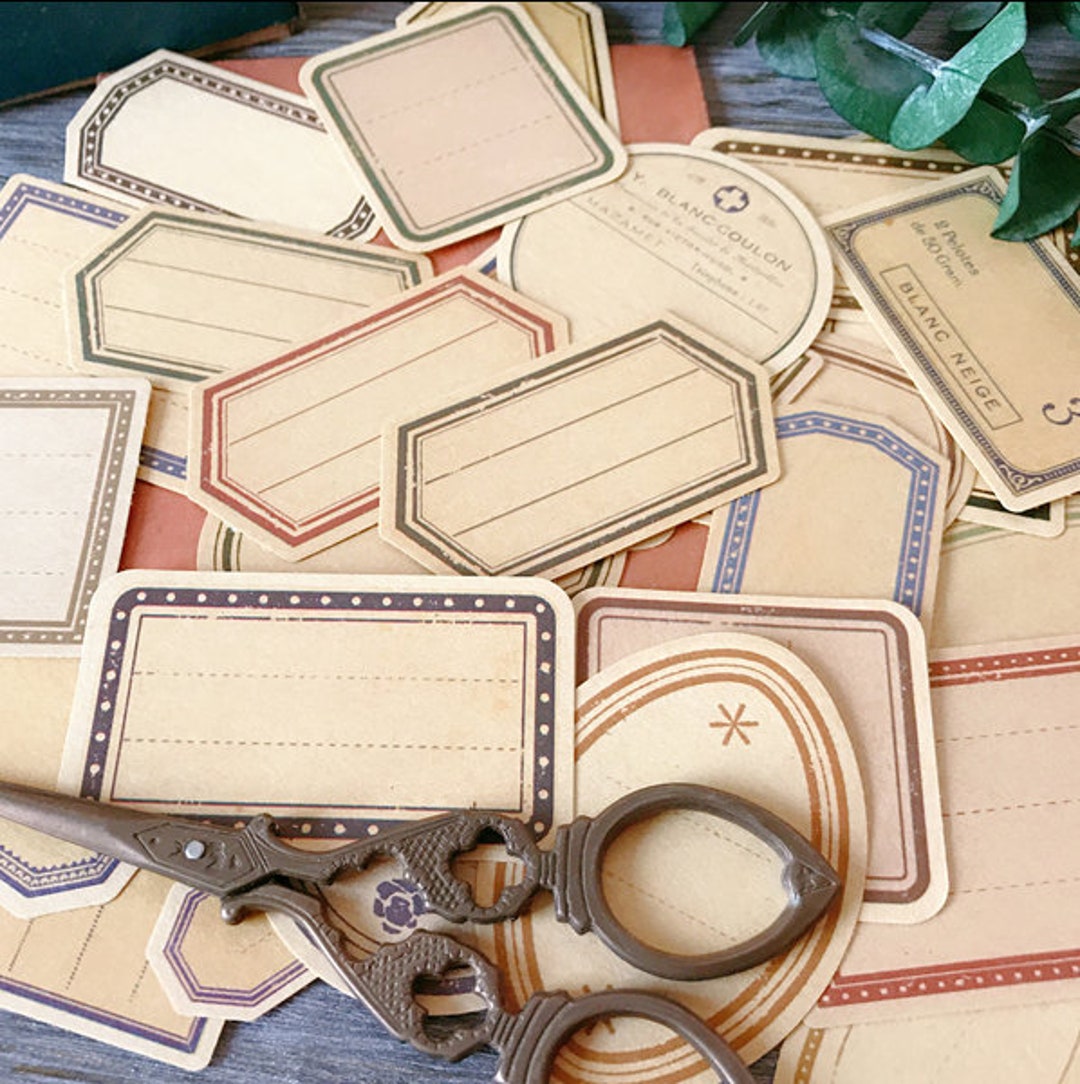 30pcs Tim Holtz Style Label Tickets Scrapbook Sticker --filofax ...