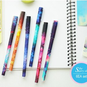 10% OFF The Starry Sky pens Set of 6pcs gel pens for DIY | Etsy