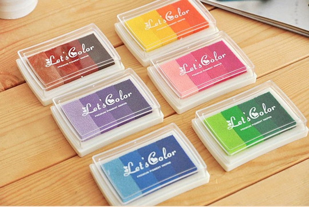 1pc Graduated Colors Stamp Ink Pad 7.5x 5.2cm6 Styles to - Etsy