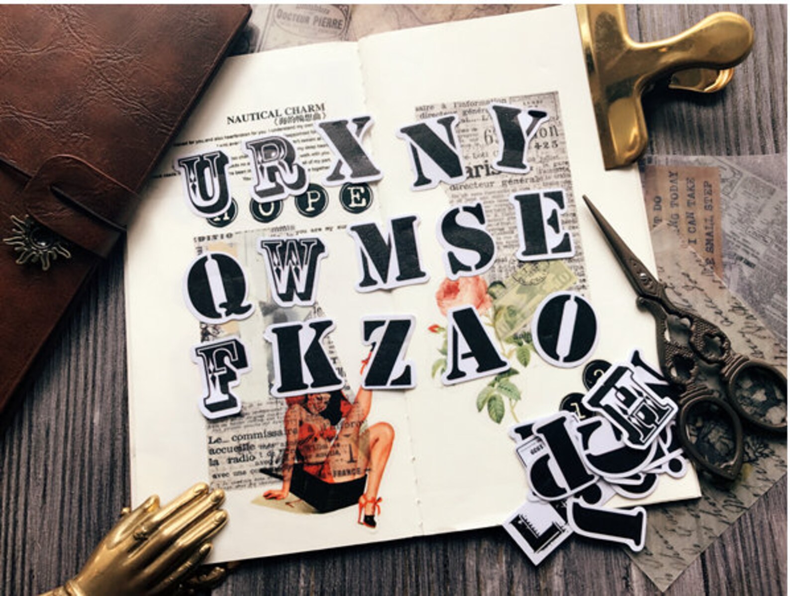 Vintage Letter Scrapbook Sticker junk Journal Filofax - Etsy