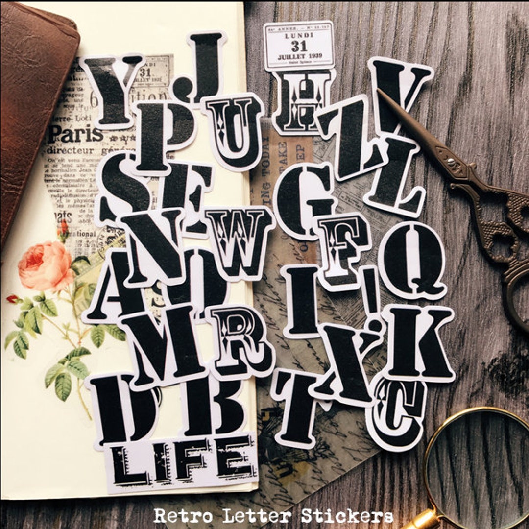 Vintage Letter Scrapbook Sticker --junk Journal Filofax Stickers ...