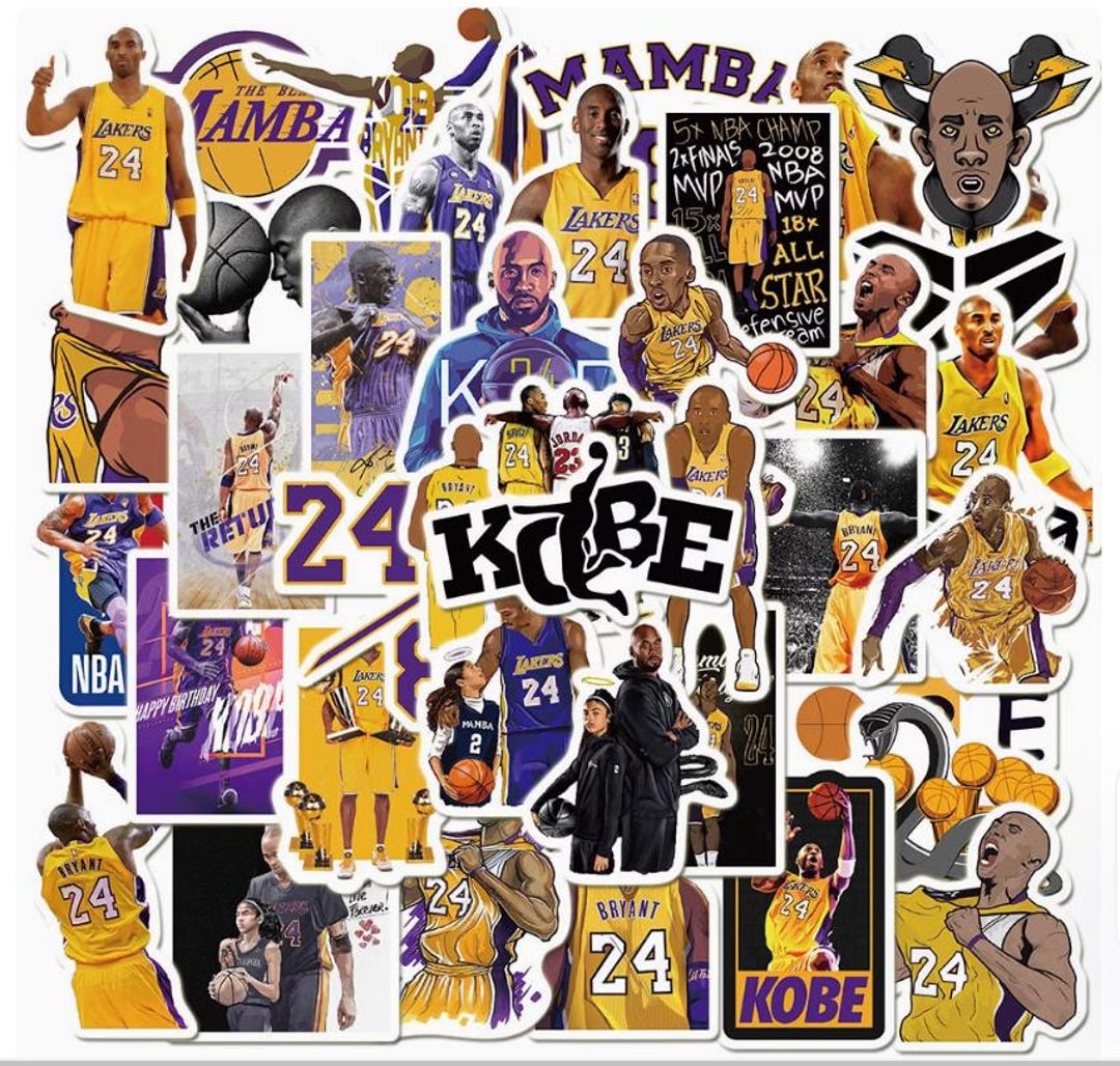 50pcs Basketball Star Sticker--nba Classic Themed--kobe Bryant Stickers ...