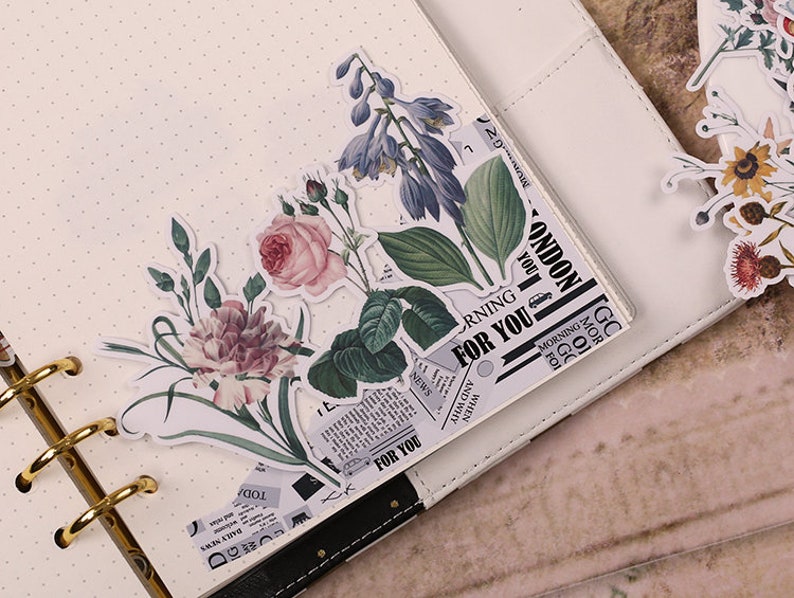 52pcs Fresh Flower Scrapbook Sticker filofax - Etsy