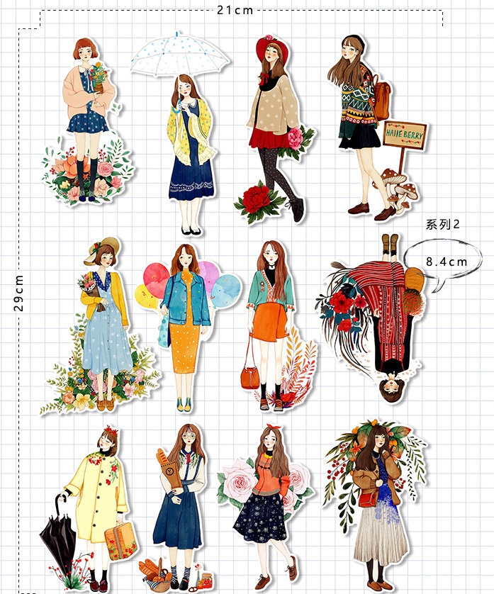 12pcs Scrapbook Sticker bullet Journal Stickersfilofax - Etsy